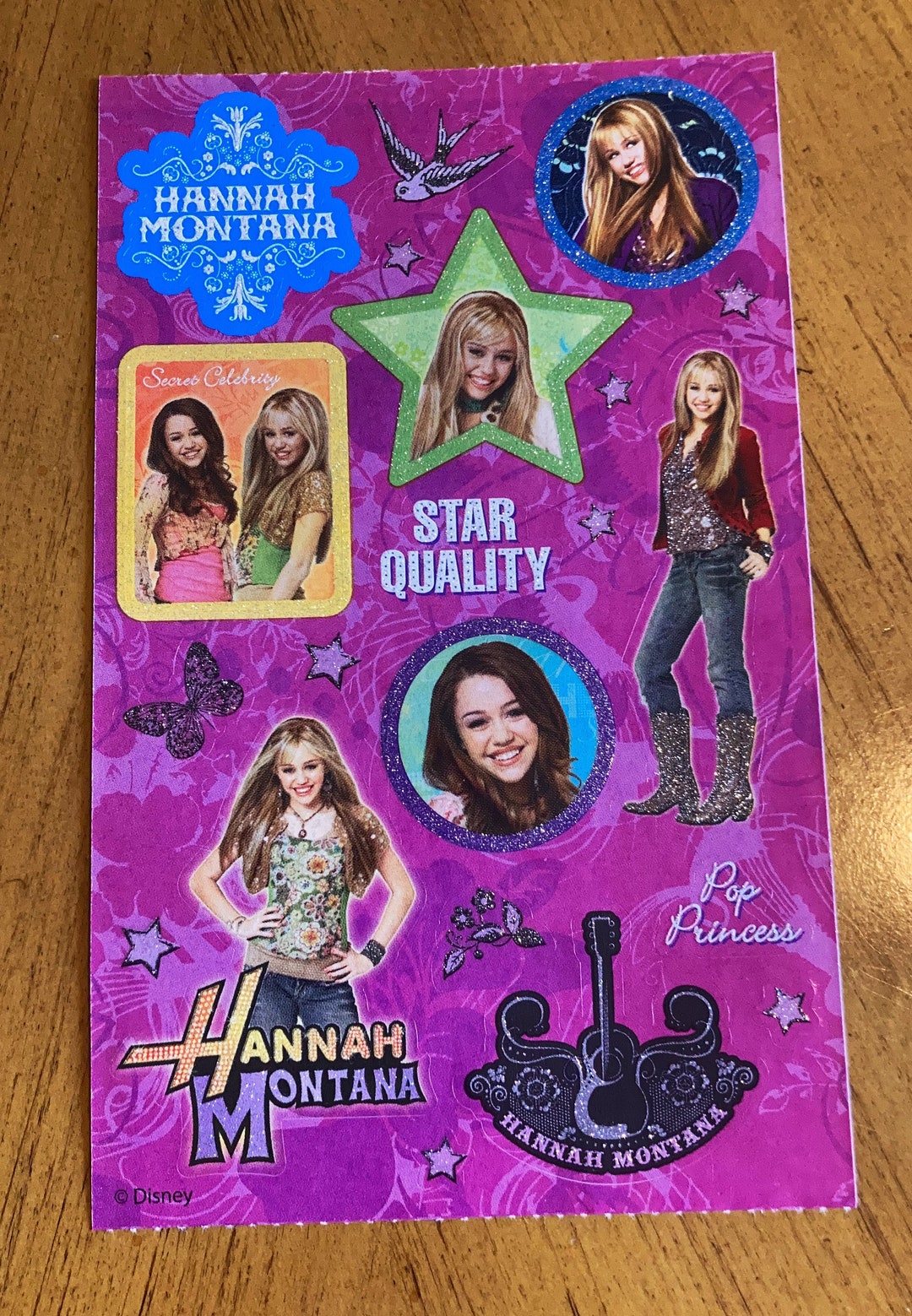 Vintage Hannah Montana Glitter Stickers - Etsy