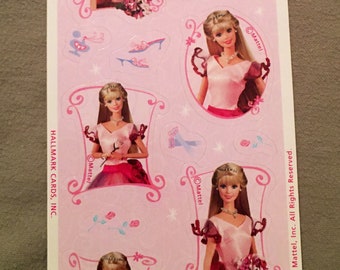 Vintage BARBIE Sticker Labels Sheet | Etsy