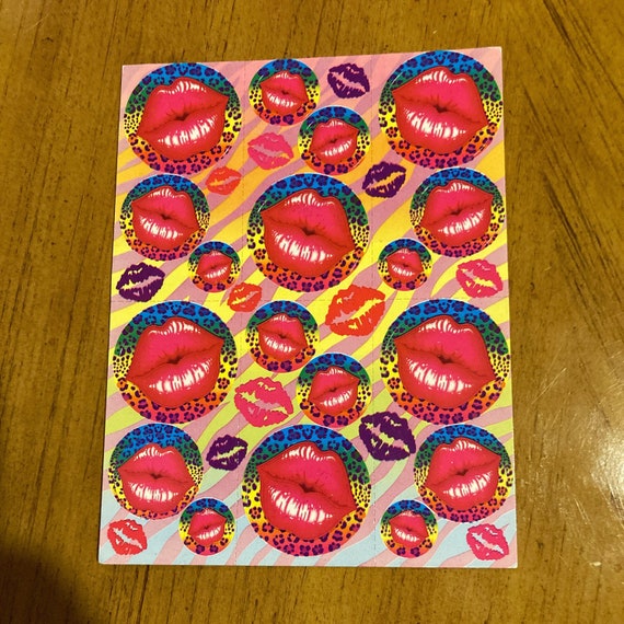FULL SHEET Vintage Lisa Frank Lips Stickers - Etsy