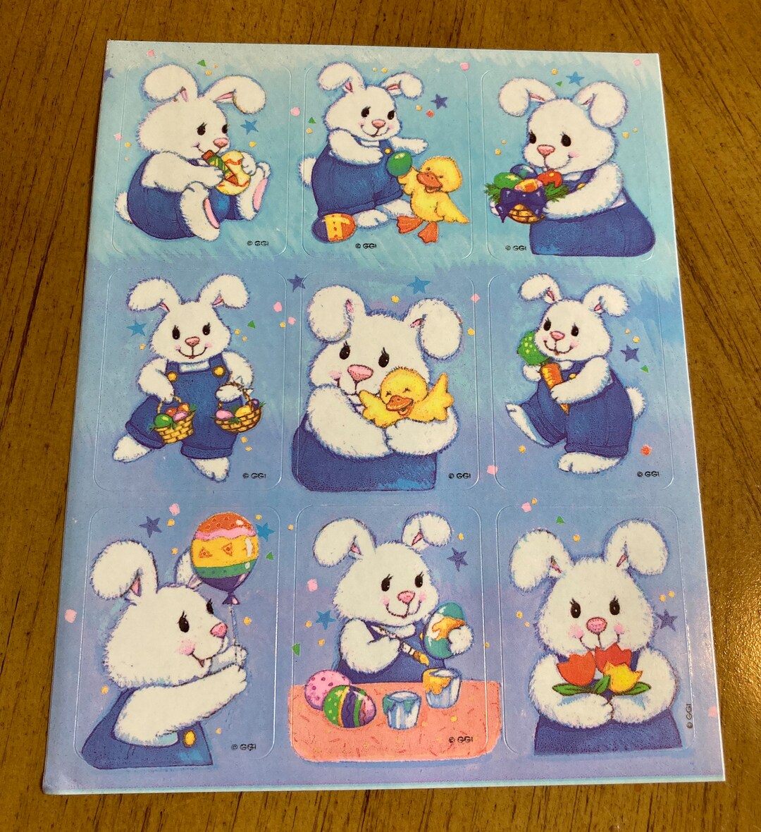 Easter Bunny 90s Sticker Sheet - Etsy