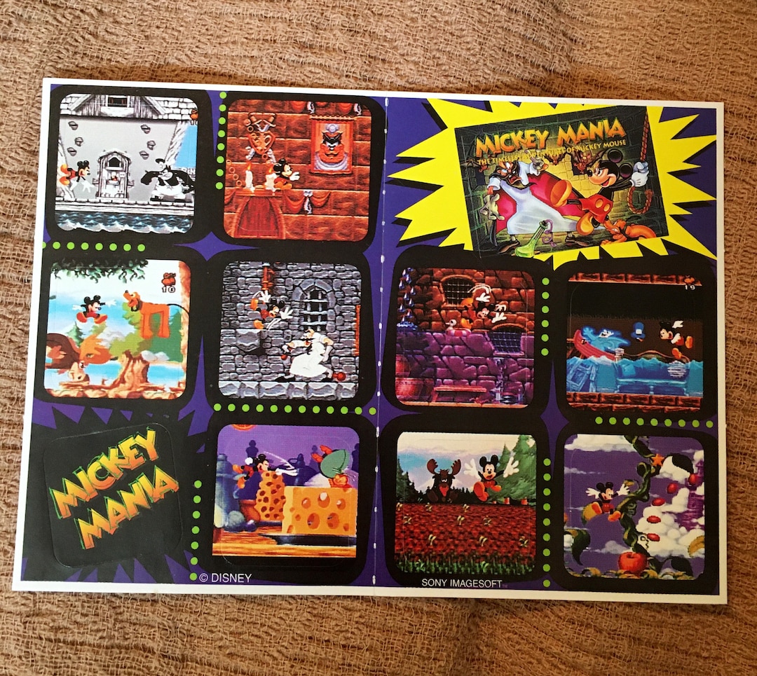 Mickey Mania Vintage Stickers - Etsy