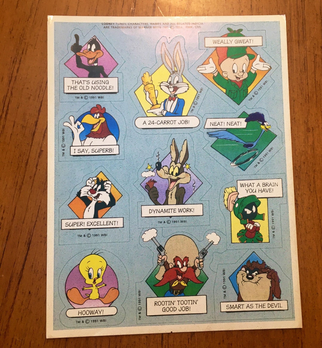 Vintage Looney Tunes Stickers - Etsy