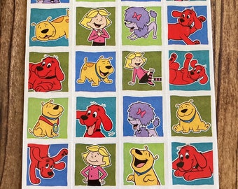 Vintage 1990s Clifford the Big Red Dog SINGLE Sticker Sheet by American ...