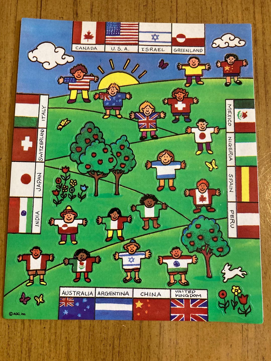 Vintage International World Flags Teams Stickers - Etsy