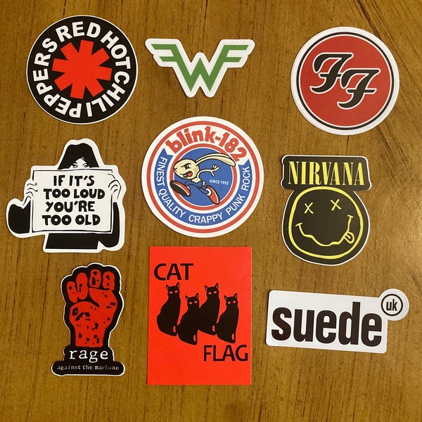 Rock Band Stickers - Etsy