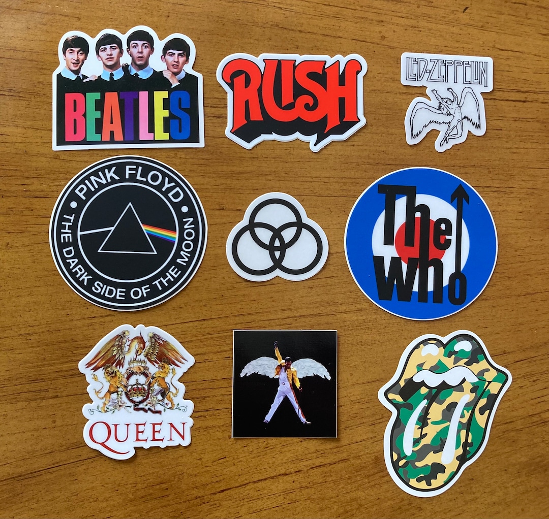 Classic Rock Band Stickers - Etsy UK