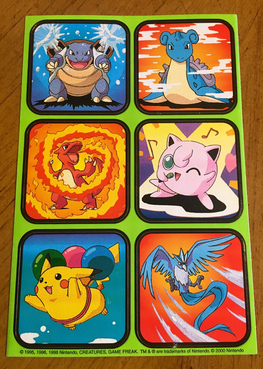 Vintage Pokemon Stickers - Etsy