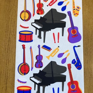Vintage Musical Instruments Stickers - Etsy