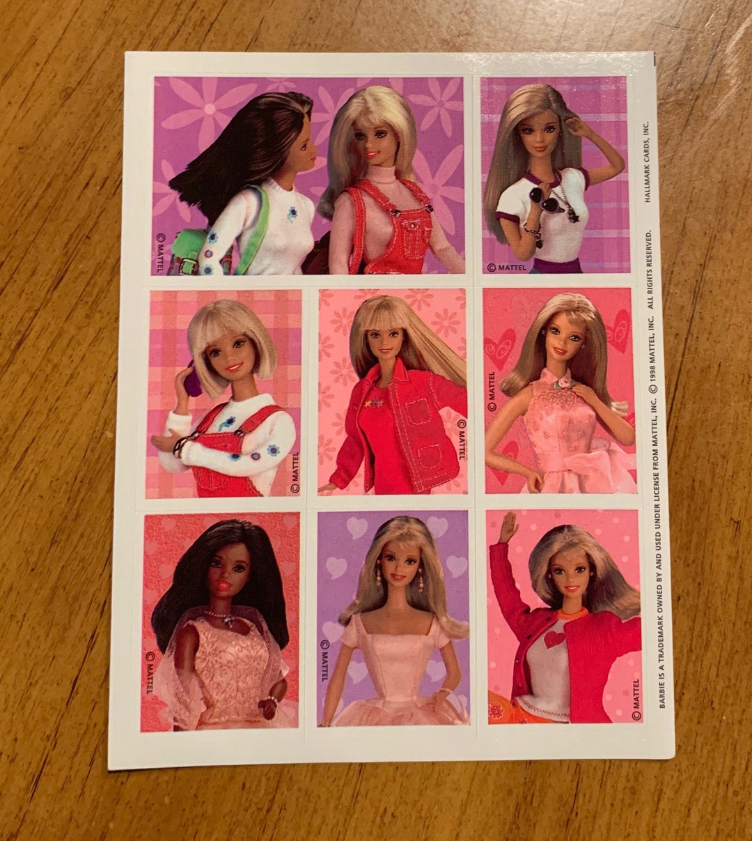 Vintage 1998 BARBIE Sticker Sheet - Etsy
