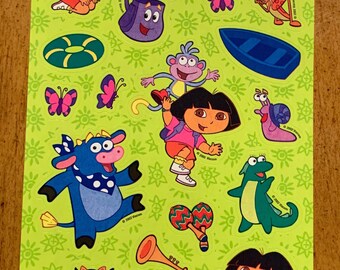 Vintage Dora the Explorer Sticker Sheet - Etsy