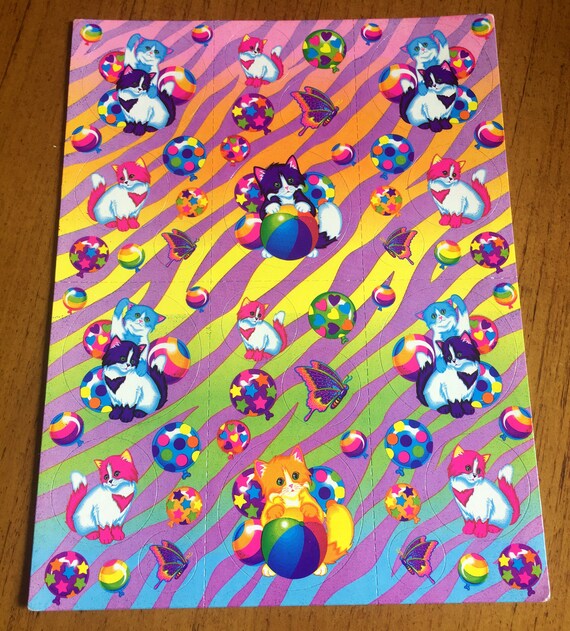 Vintage Lisa Frank Kittens Sticker Sheet | Etsy