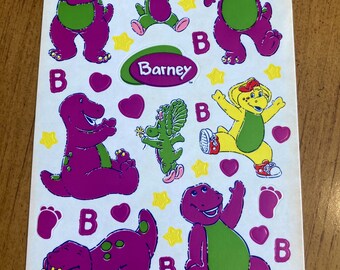 Vintage Barney Valentines Day Stickers - Etsy