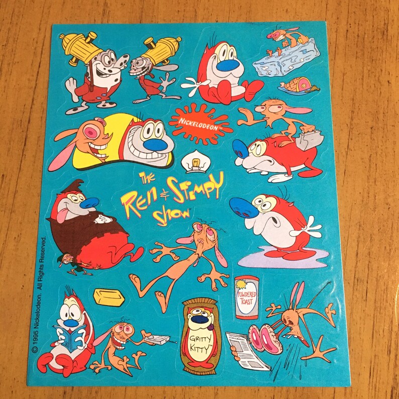 Vintage Ren & Stimpy Nickelodeon Stickers - Etsy