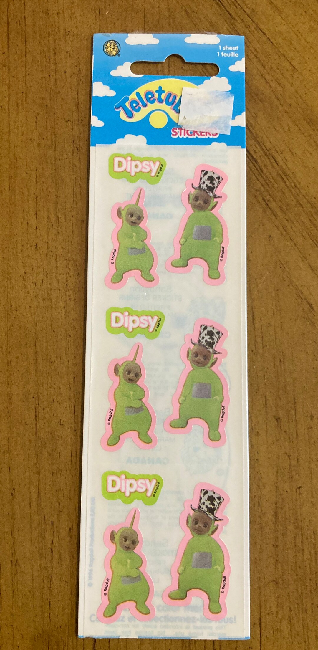 Vintage Dipsy Teletubbies Sandylion Stickers - Etsy