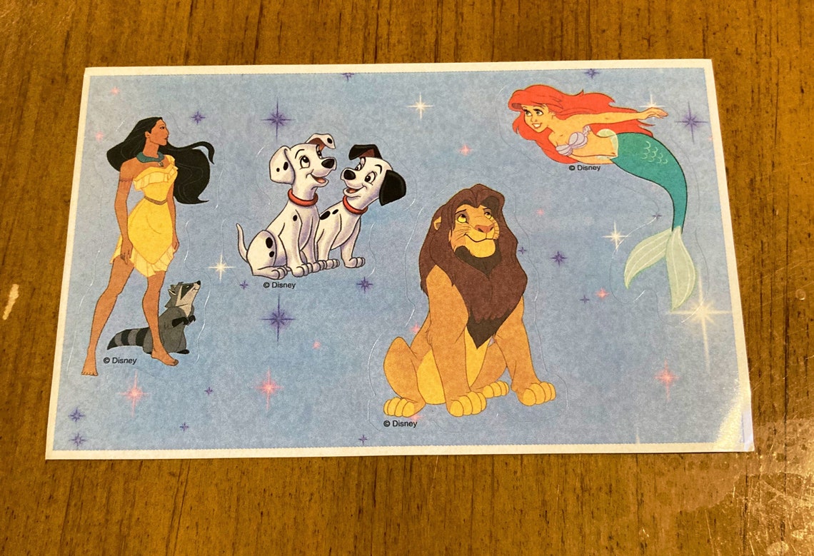 Disney Character Sticker Sheet - Etsy