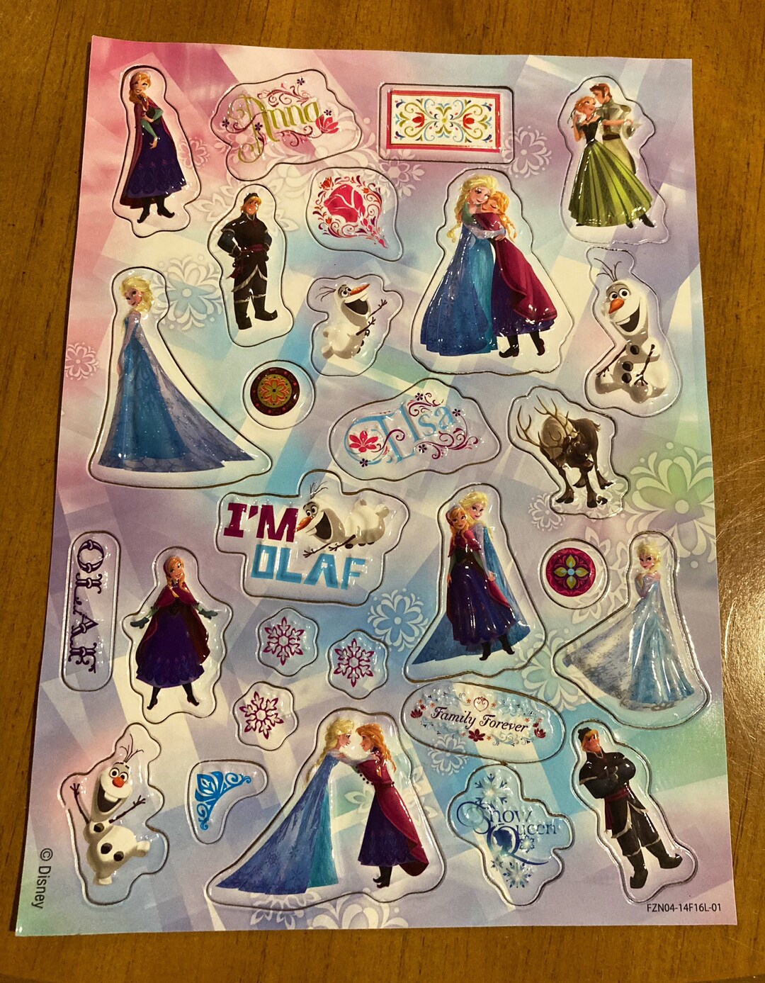 3D Frozen Sticker Sheet - Etsy