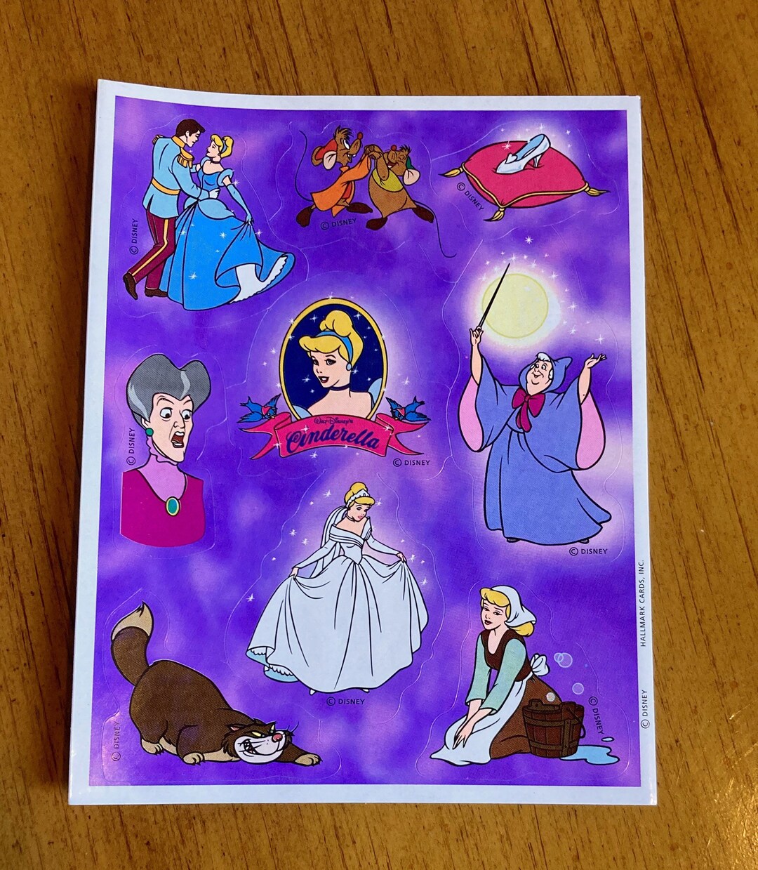 Vintage Cinderella Sticker Sheet - Etsy