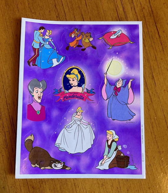Vintage Cinderella Sticker Sheet - Etsy