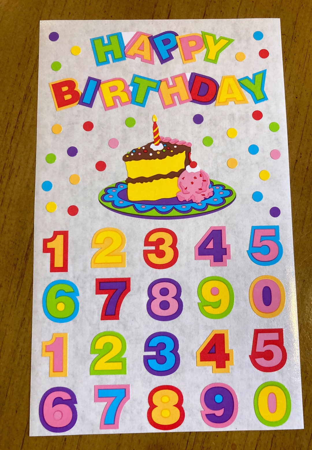 Vintage Happy Birthday Party Time Stickers - Etsy