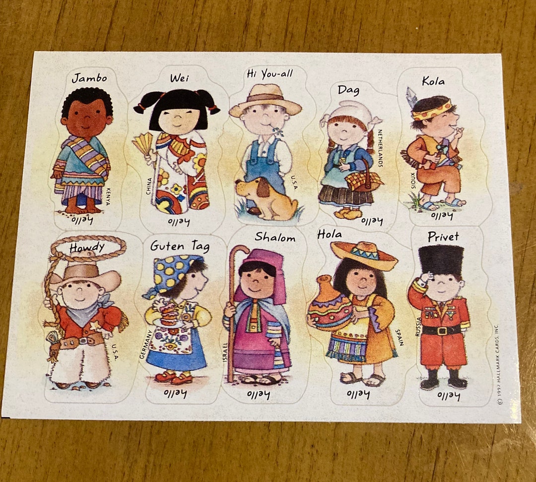 Hello From All Over the World Different Languages International Vintage ...