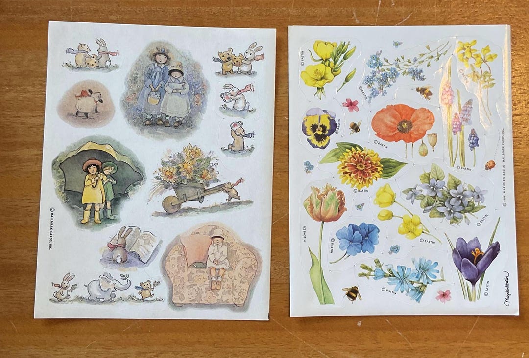 Vintage 90s April Showers Bring May Flowers Sticker Sheets - Etsy