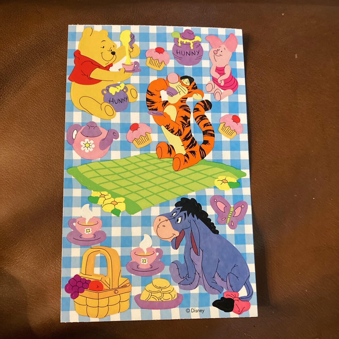 Vintage Winnie the Pooh Picnic Stickers - Etsy