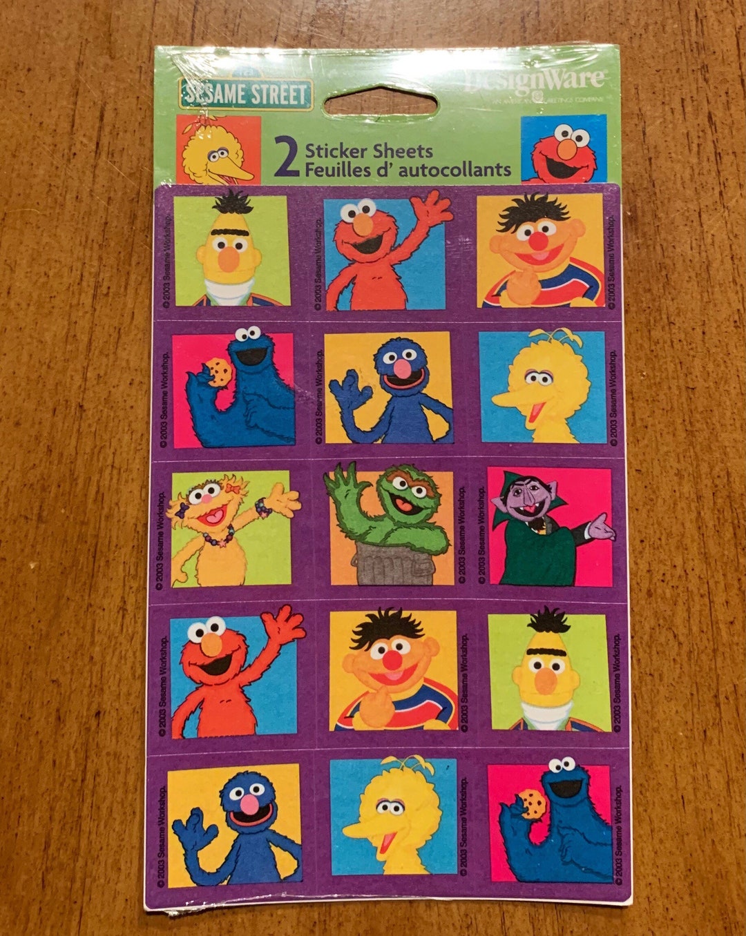 2 Sheets Vintage Sesame Street Stickers - Etsy