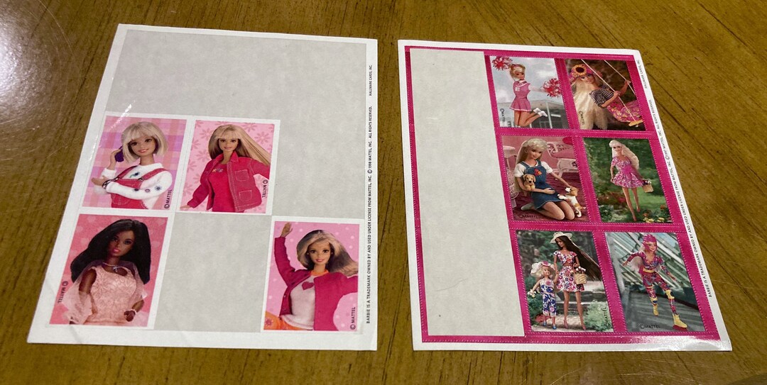 SET of 90s BARBIE Sticker Sheets - Etsy