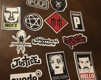 80s Rock Band Stickers - Etsy