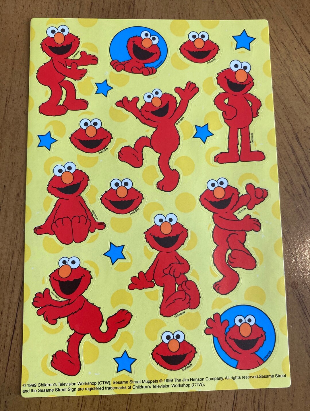 Vintage Elmo Sesame Street Stickers - Etsy