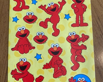 Vintage 1980s 1990s 2000s Sesame Street Characters Sticker Sheet, Elmo ...