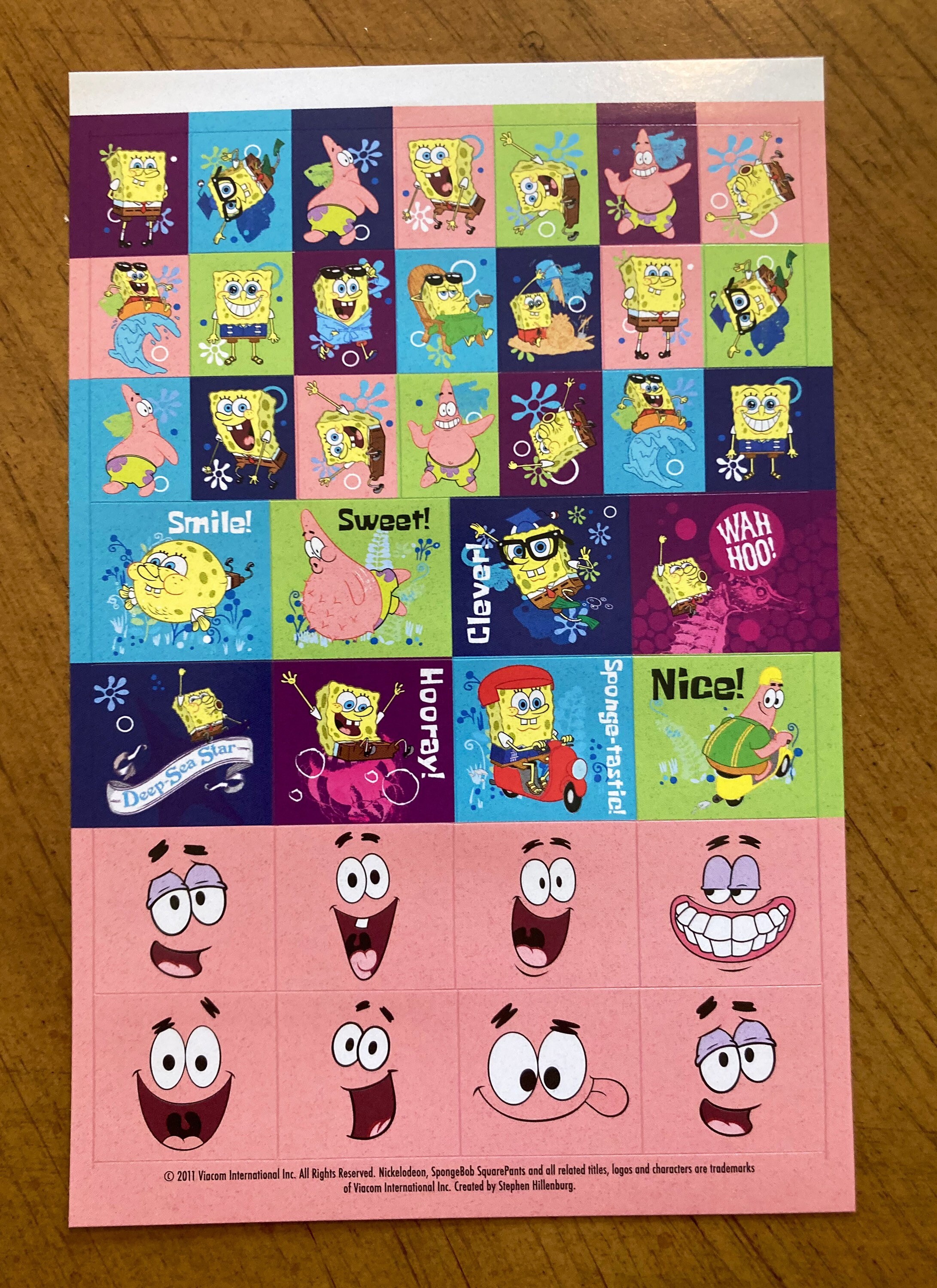 SET of Spongebob & Patrick Paper Stickers - Etsy