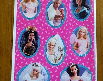 Vintage BARBIE Sticker Labels Sheet - Etsy