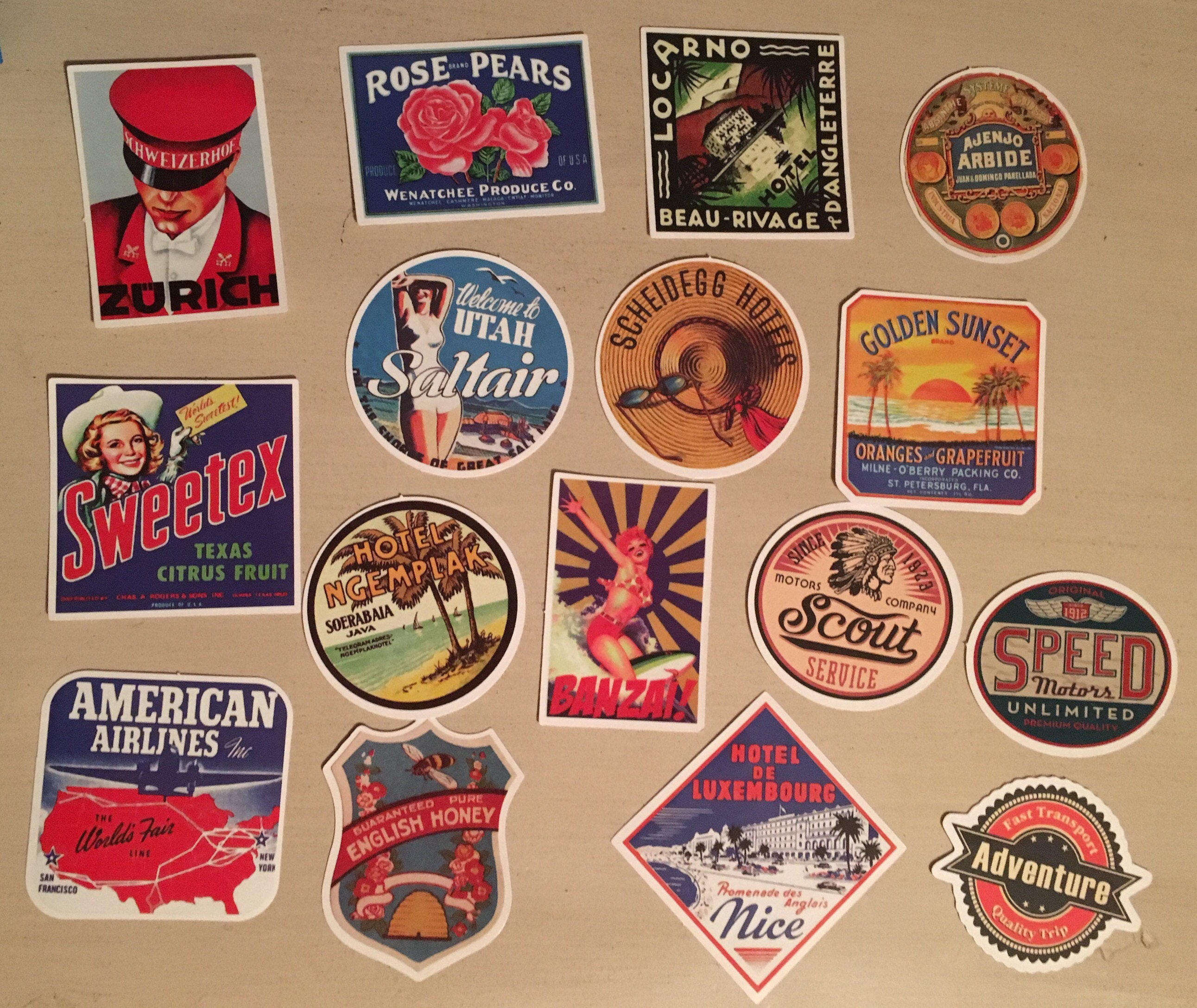 Vintage Classic Advertising Stickers | Etsy