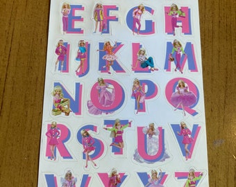 90s Alphabet Sticker - Etsy