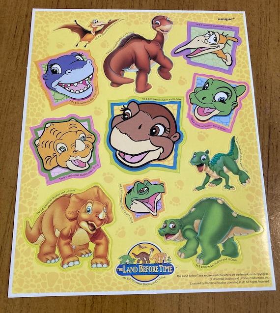 Land Before Time Vintage Dinosaur Stickers - Etsy UK