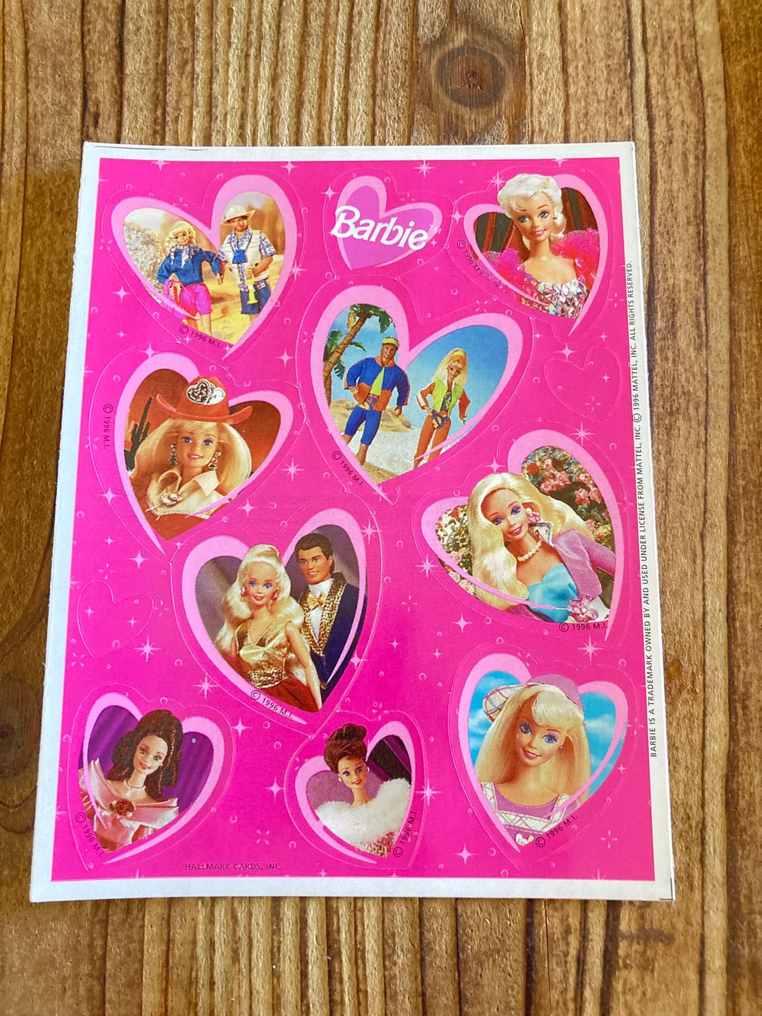 1996 BARBIE Sticker Sheet - Etsy