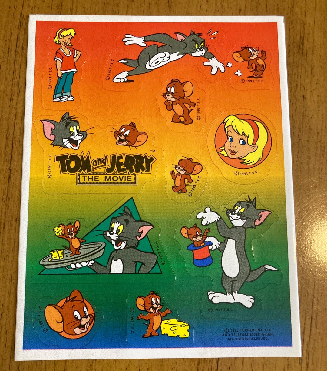 Vintage Tom & Jerry Sticker Sheet - Etsy
