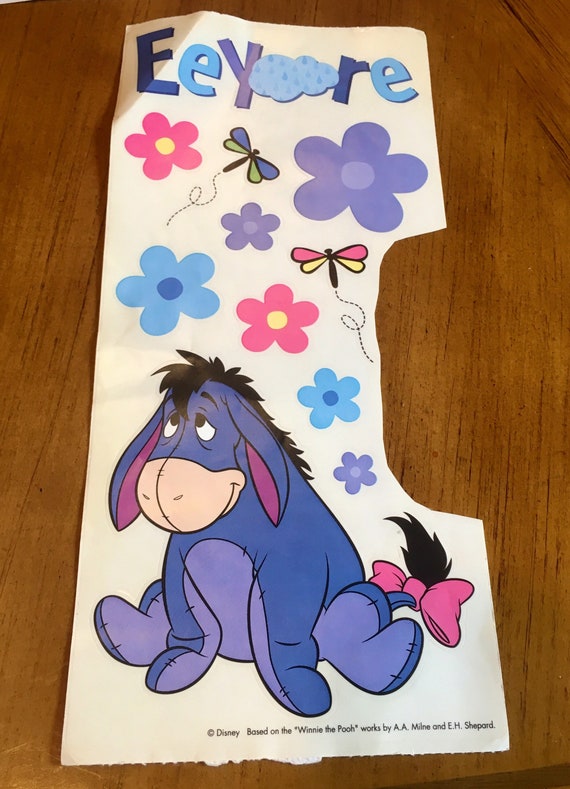 Eeyore Vintage Large Sticker Sheet | Etsy