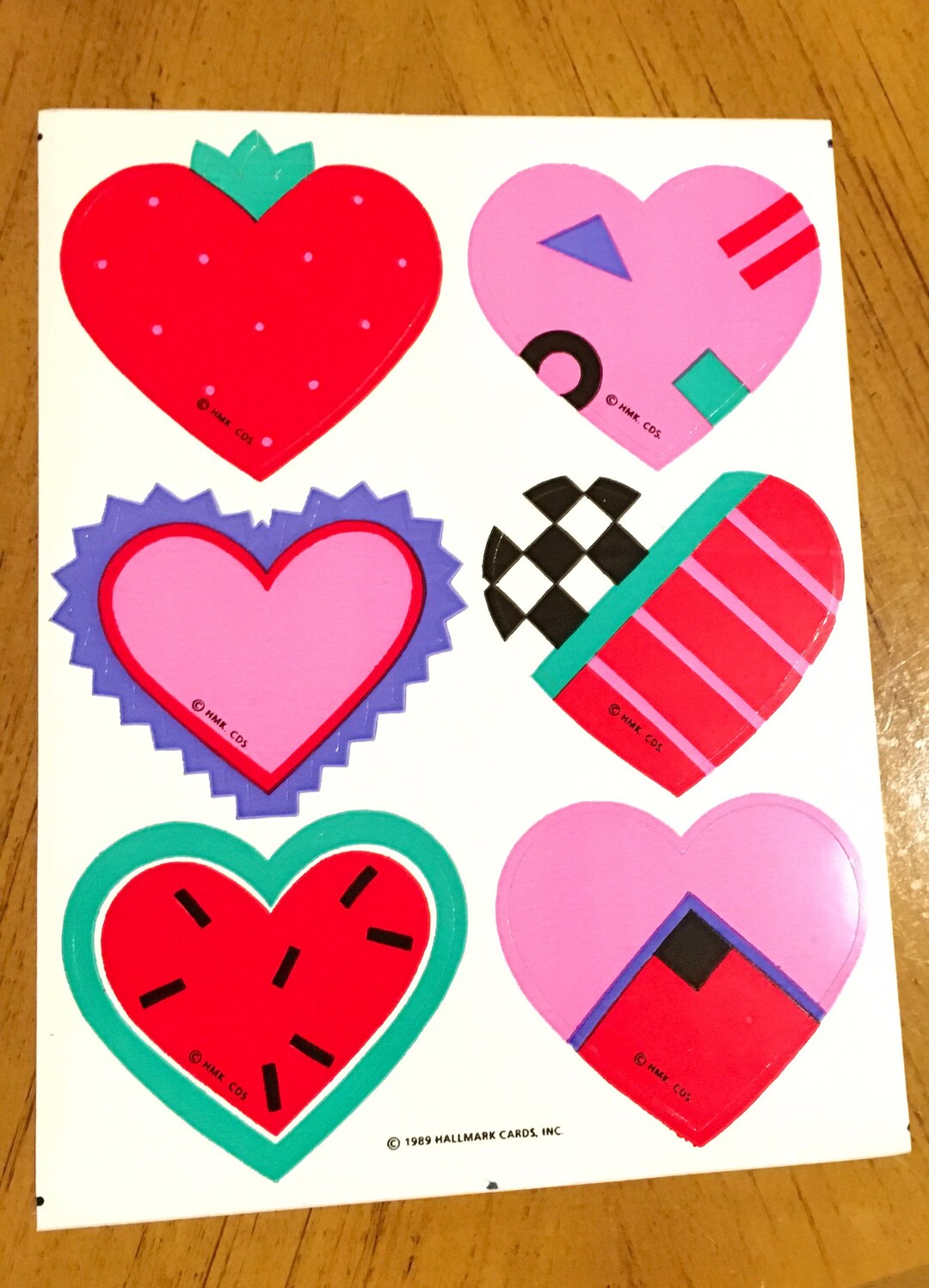 Vintage Large Heart Stickers - Etsy