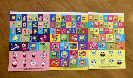 Stickers, Labels & Tags SET of Spongebob & Patrick Paper Stickers Paper ...