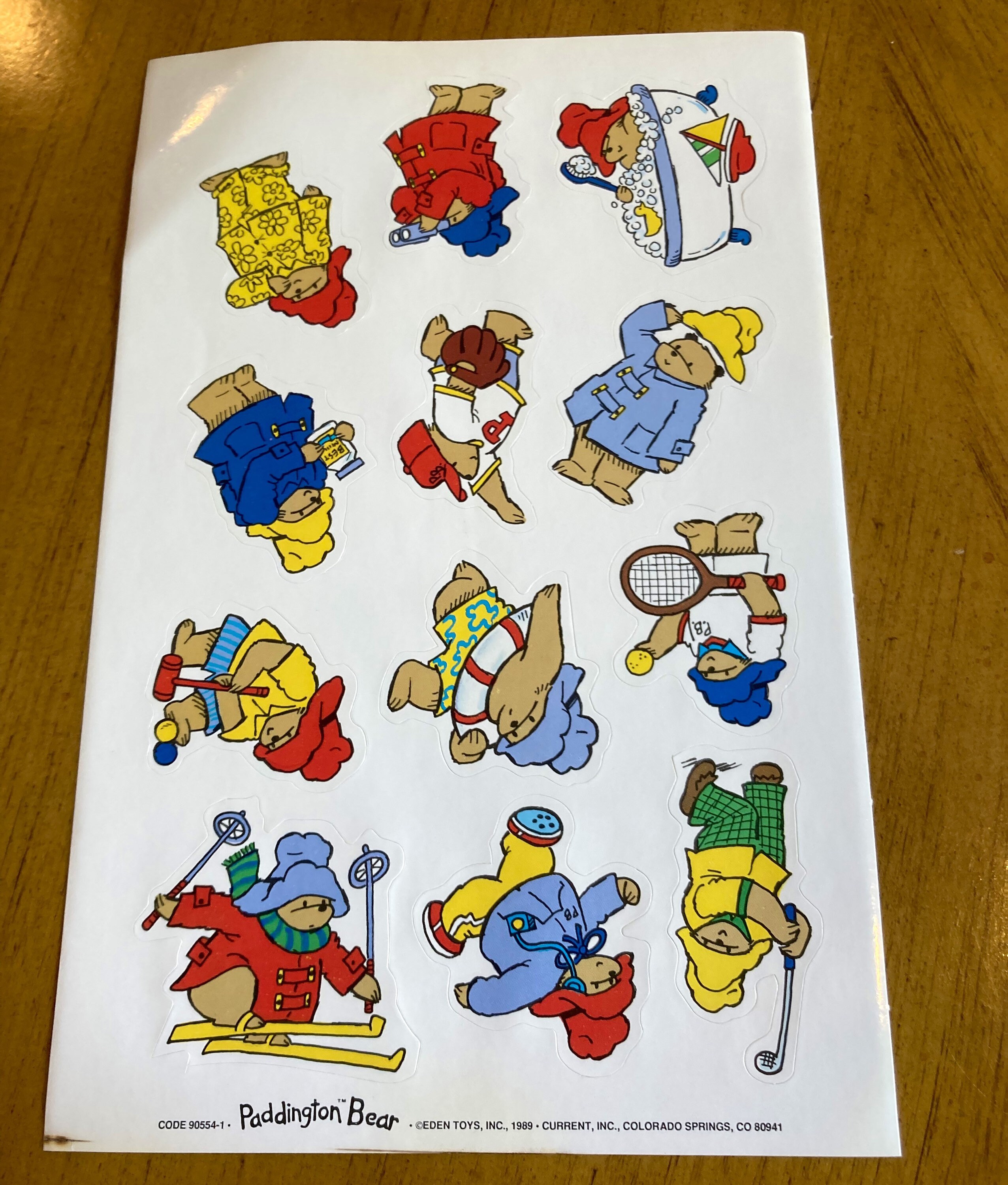 Vintage Paddington Bear Stickers | Etsy