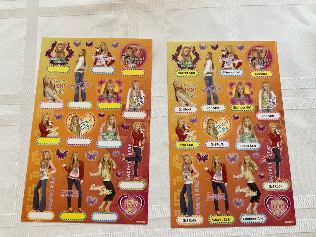 Hannah Montana Personalized Stickers - Etsy