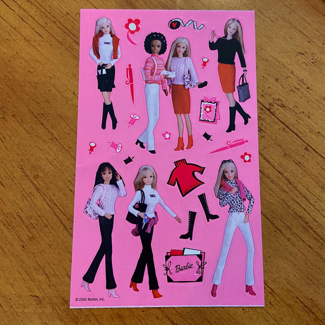 Vintage BARBIE Sticker Sheet - Etsy