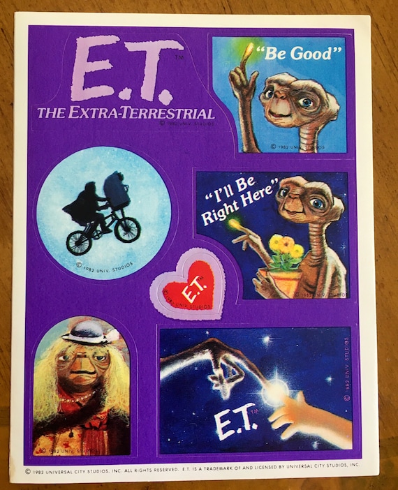 VINTAGE E.T. Sticker Sheet - Etsy