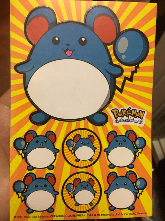 Marill Pokemon Stickers - Etsy