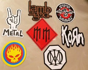 Metal Band Stickers | Etsy