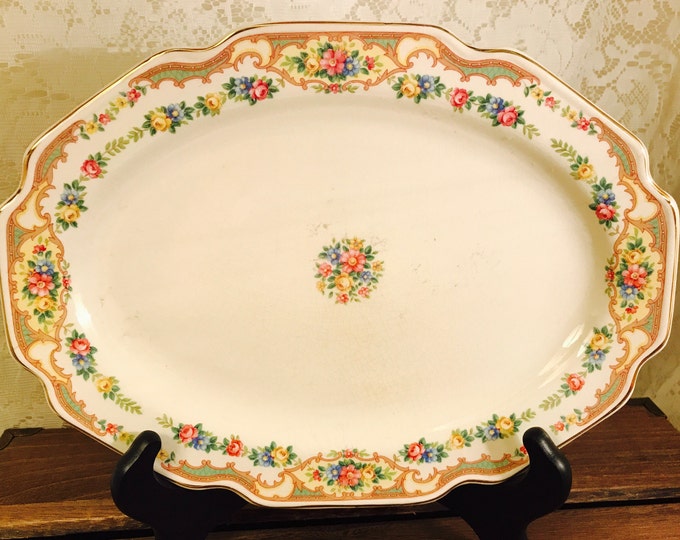 Mount Clemens Potteries Co Oxford Serving Platter in Mildred Pattern ...