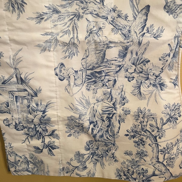 Blue Toile Curtains - Etsy