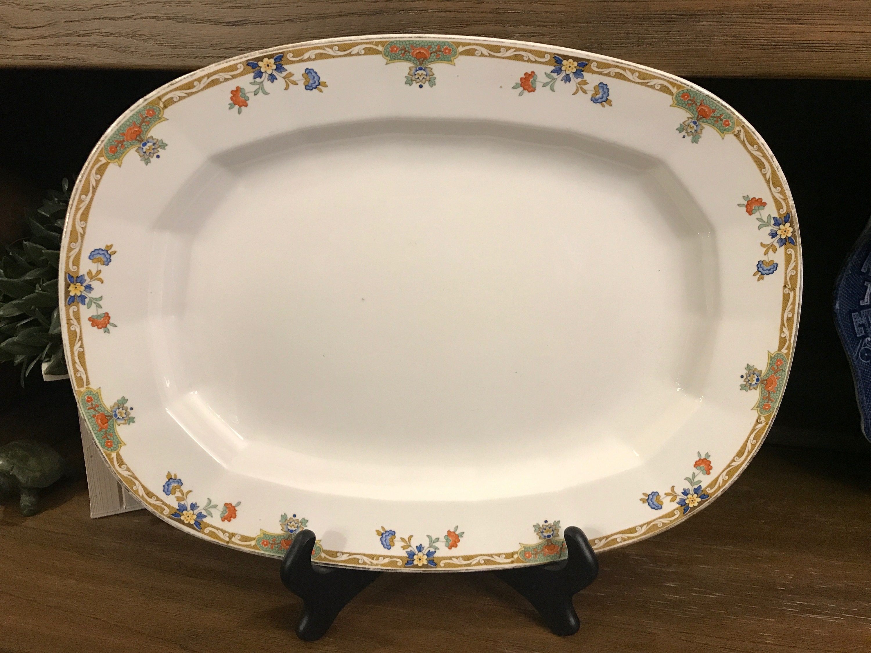 Platters MultiSided Vintage Large Vitreous Platter By Edwin M Knowles ...
